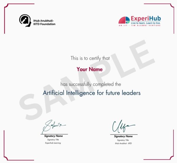 Certificate Sample | Learn Science through Experiments